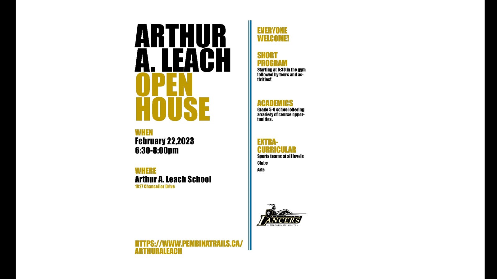 Arthur A. Leach Open House