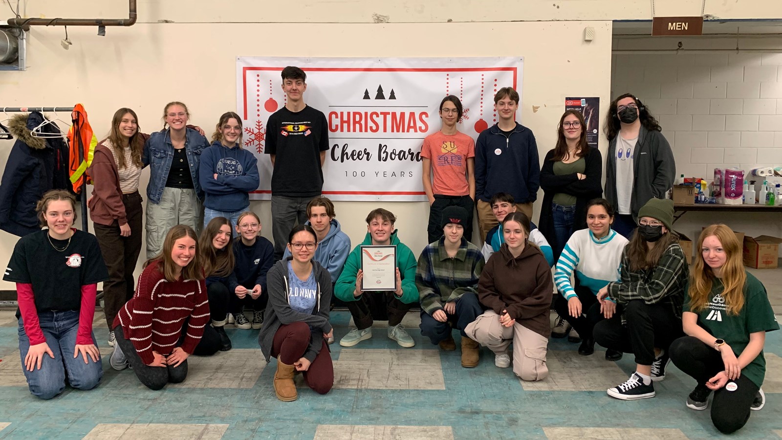 Packing Hampers for the Christmas Cheer board