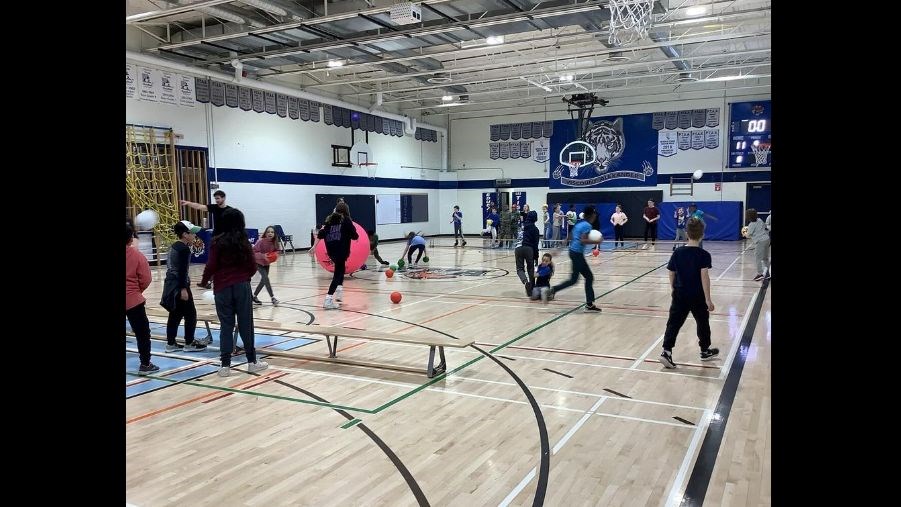 Thanks To Our Phys-Ed Teachers For Giant Dodgeball Gym Class!