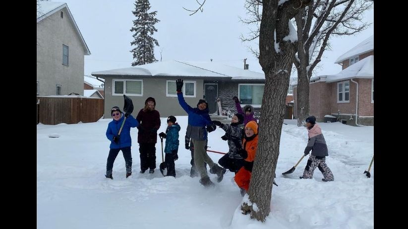 EVA Students Enjoying The Snow And Giving To Our Community